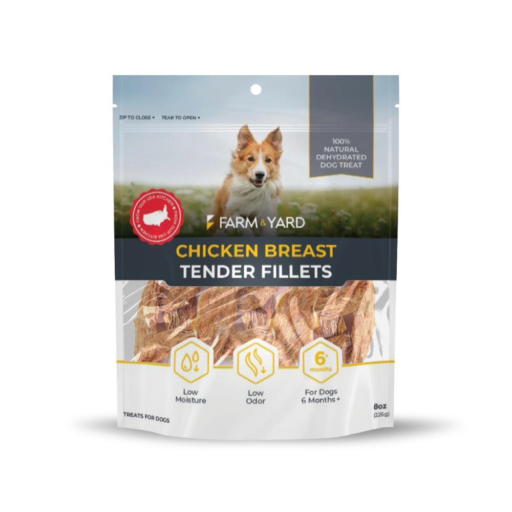 Single Ingredient Dog Treats - Chicken Breast Tenders Fillets 8oz