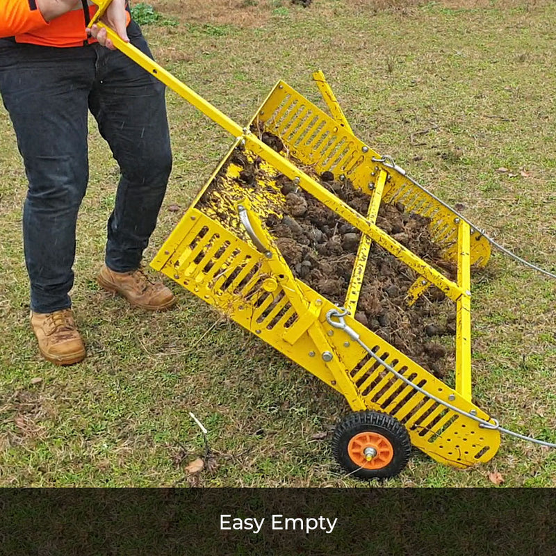 Scoop'N'Tow Manure Scooper / Paddock Field Cleaner + Trailer
